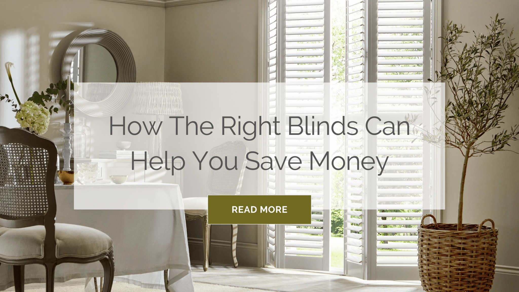 How the right blinds can help you save money. And maybe the planet too ...